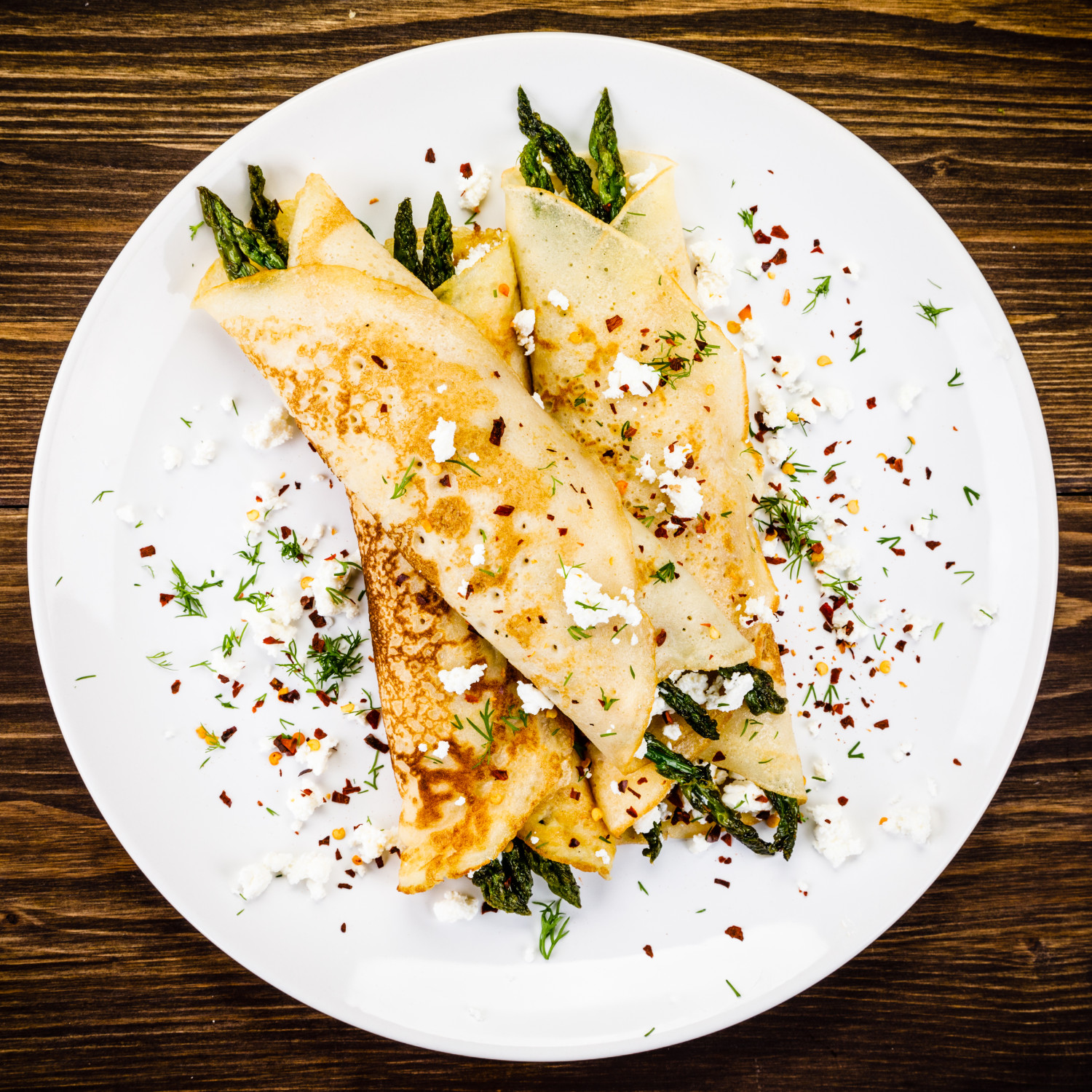 Crêpes aux asperges et aux épinards et emmental | Antoine.ca