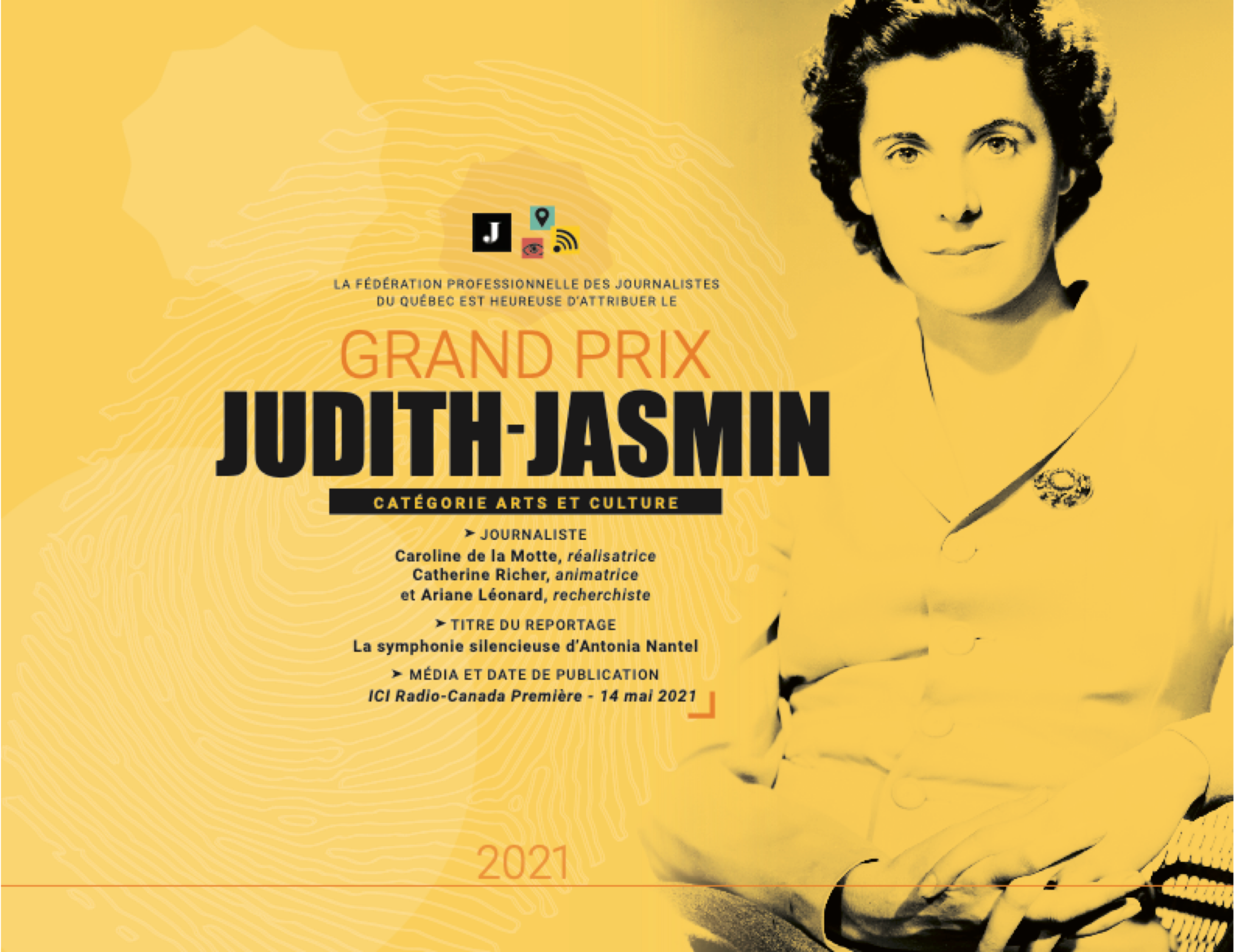 Gagnants du prix Judith-Jasmin - 2021