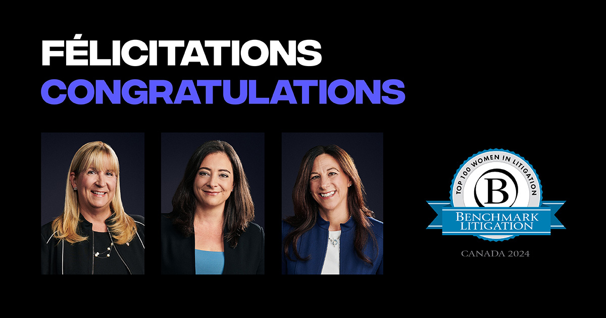 Benchmark’s 2024 Top 100 Women in Litigation Canada | Langlois Lawyers