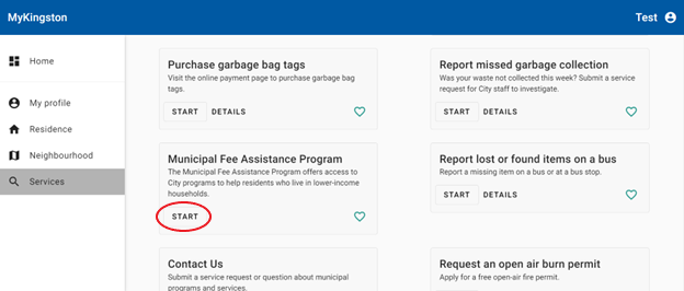 Apply for the Municipal Fee Assistance Program