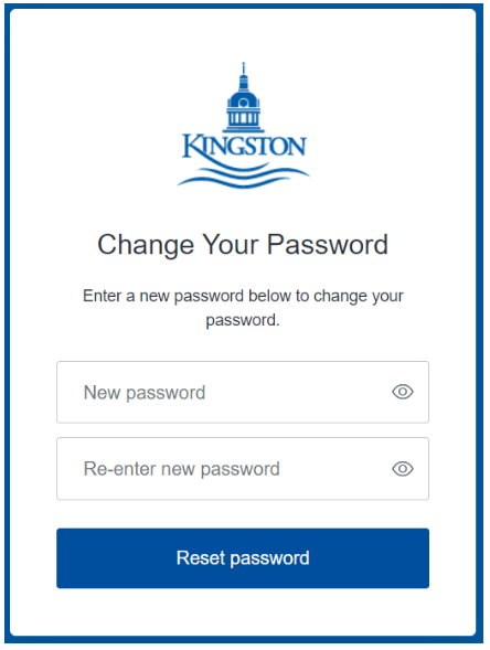 MyKingston mandatory password reset