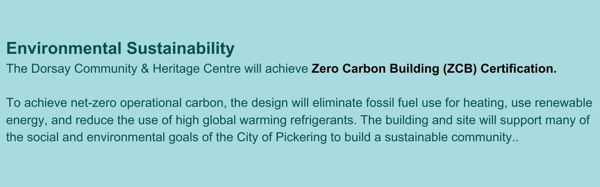 Dorsay Community & Heritage Centre | Let's Talk Pickering