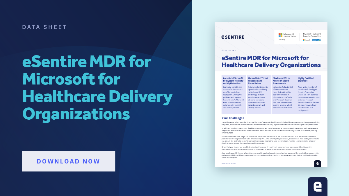 eSentire MDR for Microsoft for Healthcare Delivery… | eSentire