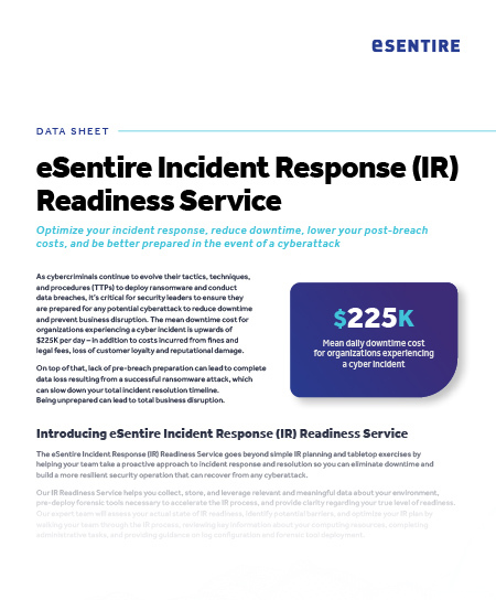 eSentire | Incident Response (IR) Readiness Service Data Sheet