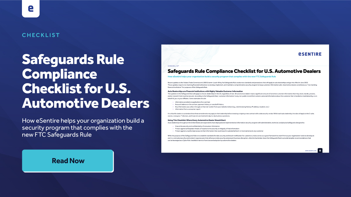 Checklist: Safeguards Rule Compliance Checklist for U.S.… | eSentire