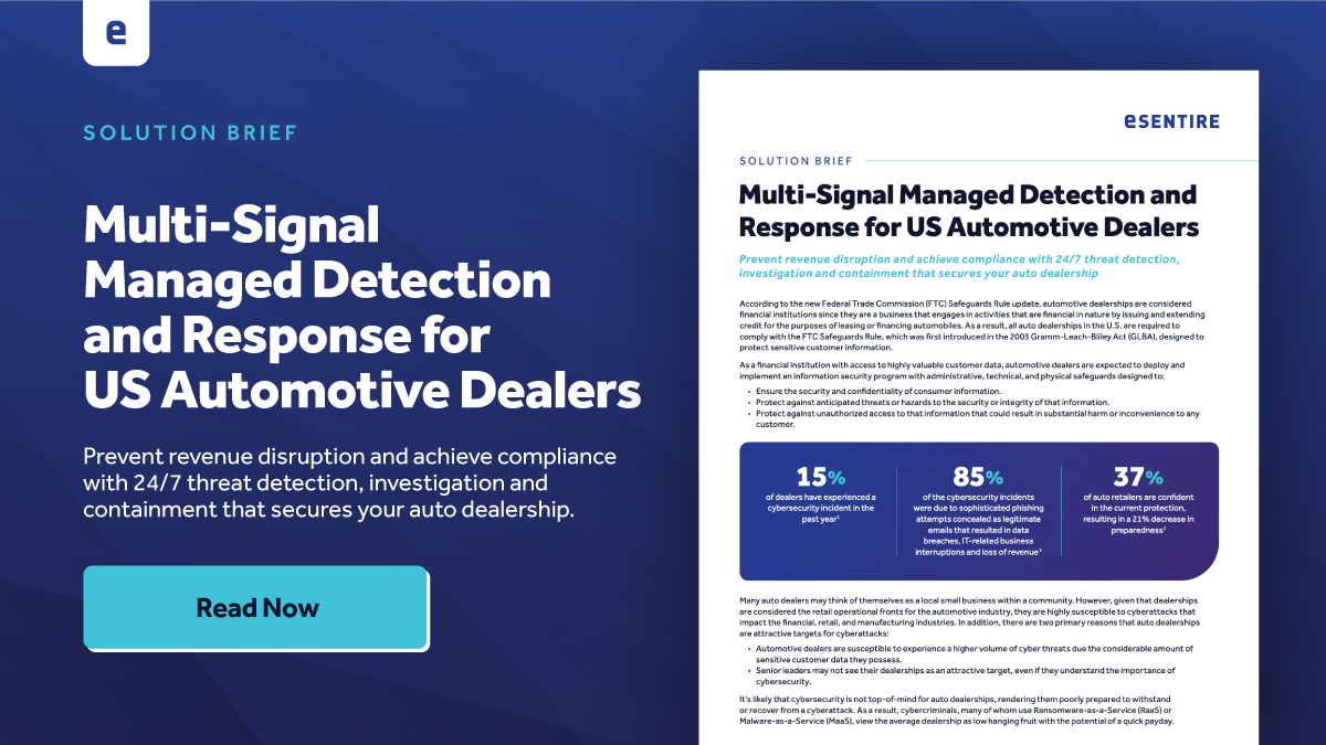 eSentire | Managed Detection and Response (MDR) for US Automotive…