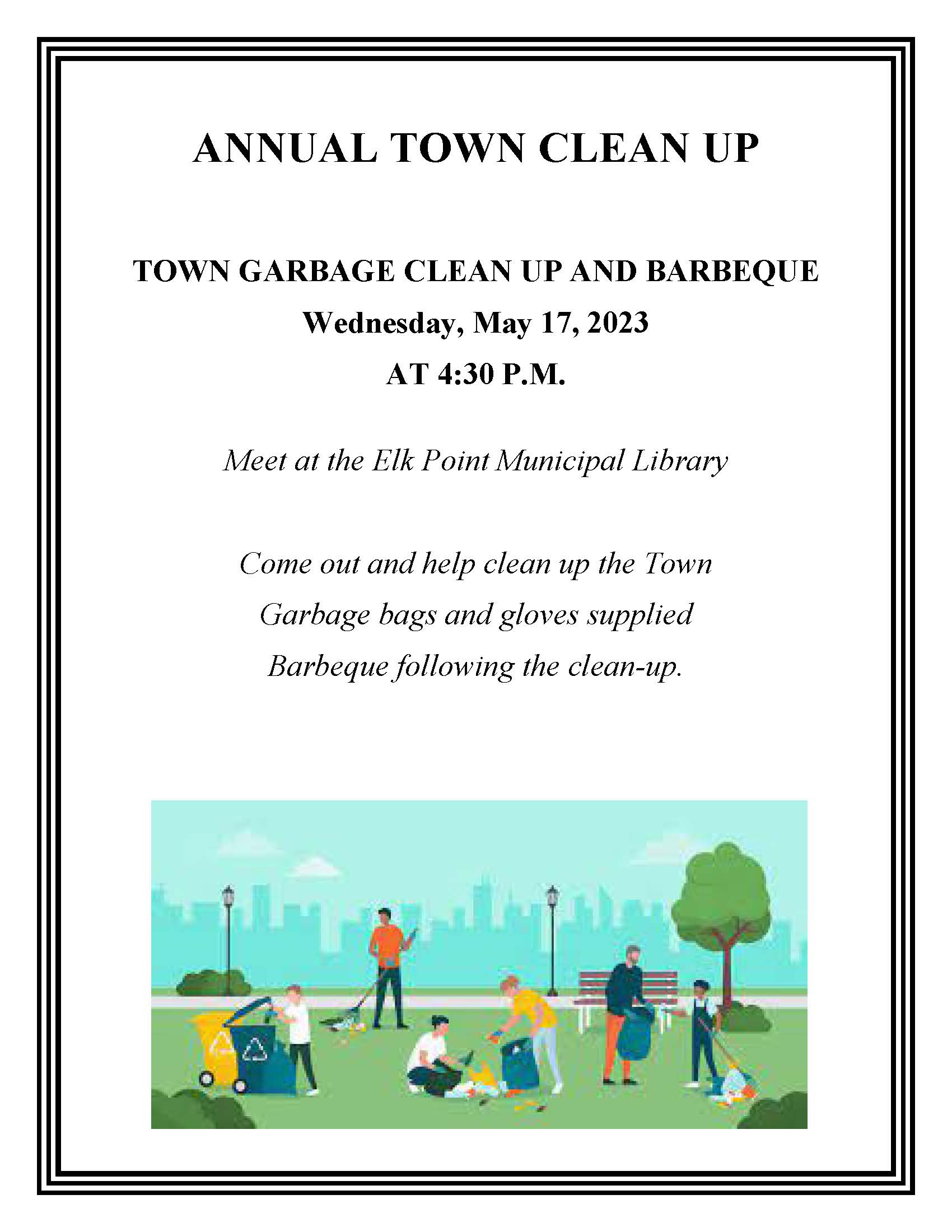 Annual Town Clean Up & BBQ - Town of Elk Point