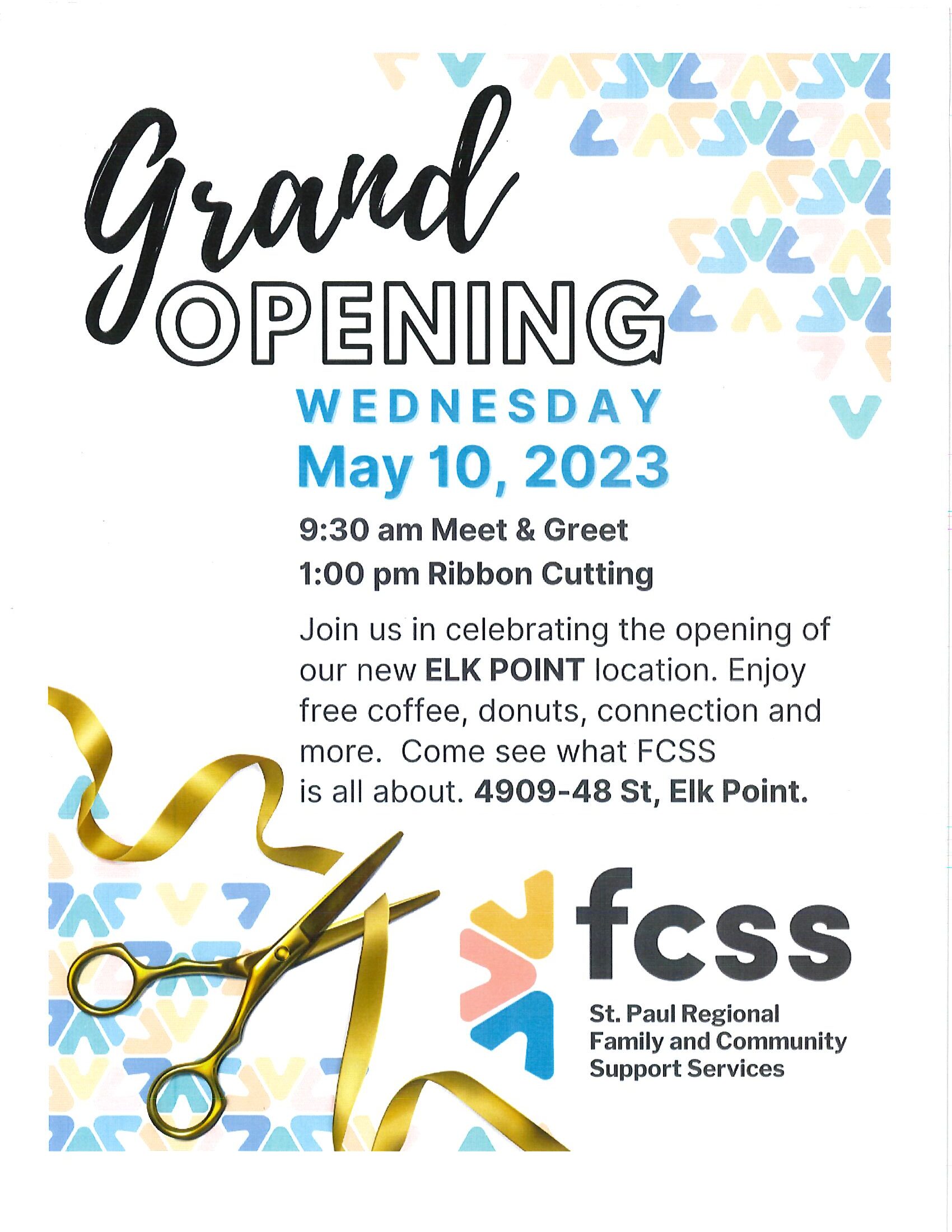 Grand Opening - FCSS - Town of Elk Point