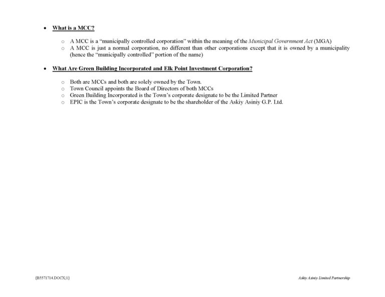 MCC - FLOWCHART - Town of Elk Point