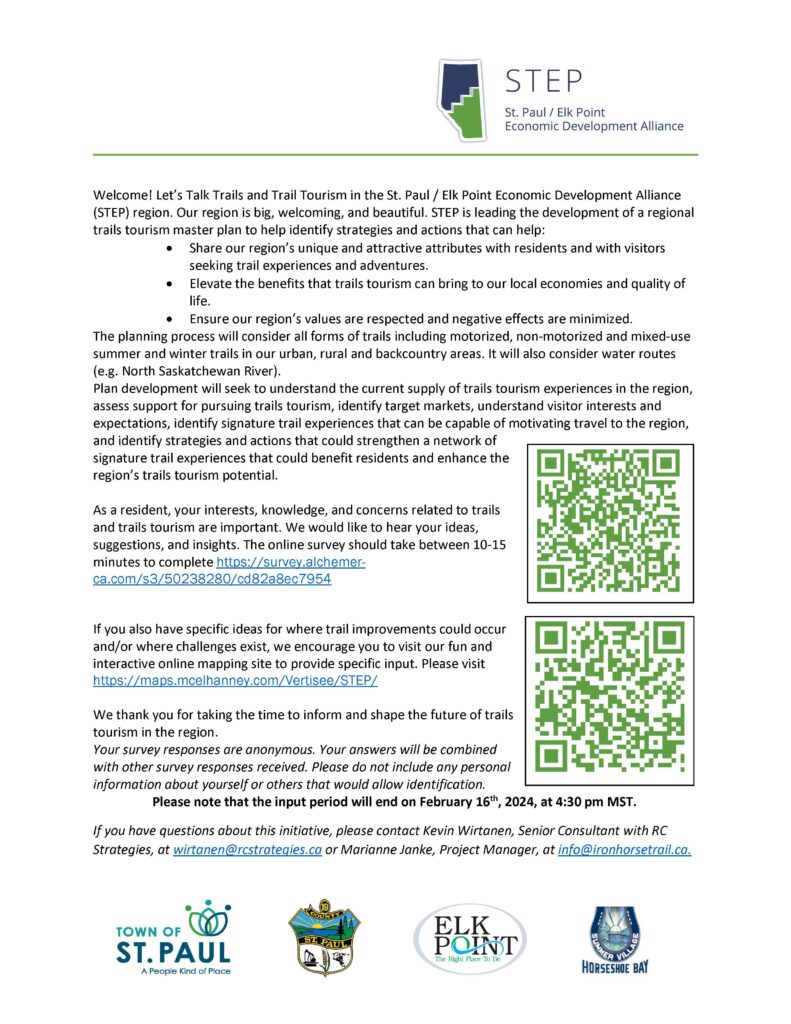 Let's Talk Trails & Trail Tourism - Survey - Town of Elk Point