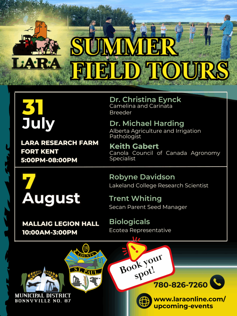 Summer Field Tours - LARA | Lakeland Agricultural Research Association