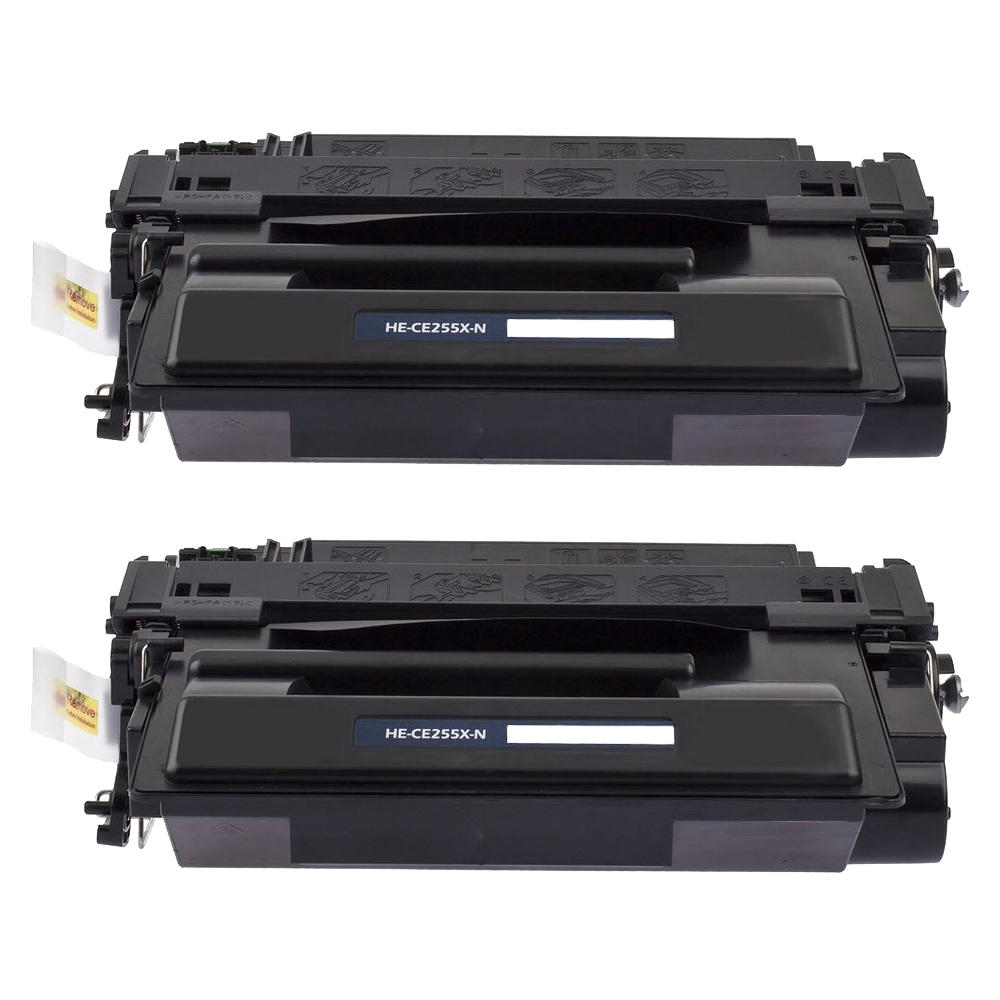 Compatible HP 55X CE255X Black Toner Cartridge High Yield - Economical ...
