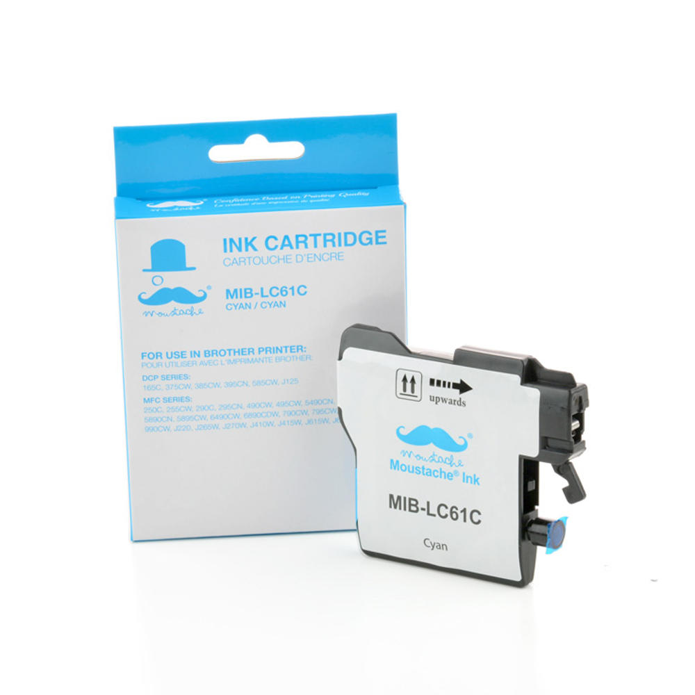 Brother LC61C Compatible Cyan Ink Cartridge - Moustache® at ...