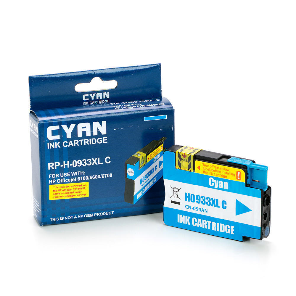Compatible HP 933XL CN054AN Cyan Ink Cartridge High Yield at ...