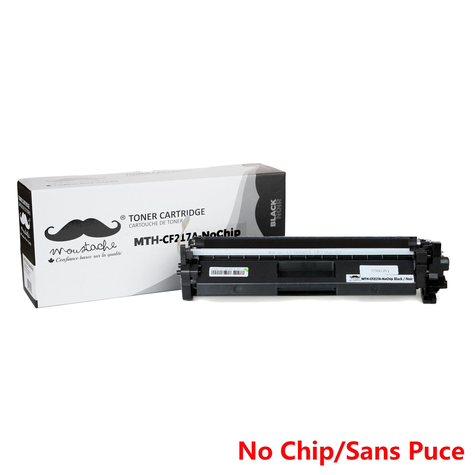Compatible HP 17A CF217A Black Toner Cartridge - No Chip - Moustache ...